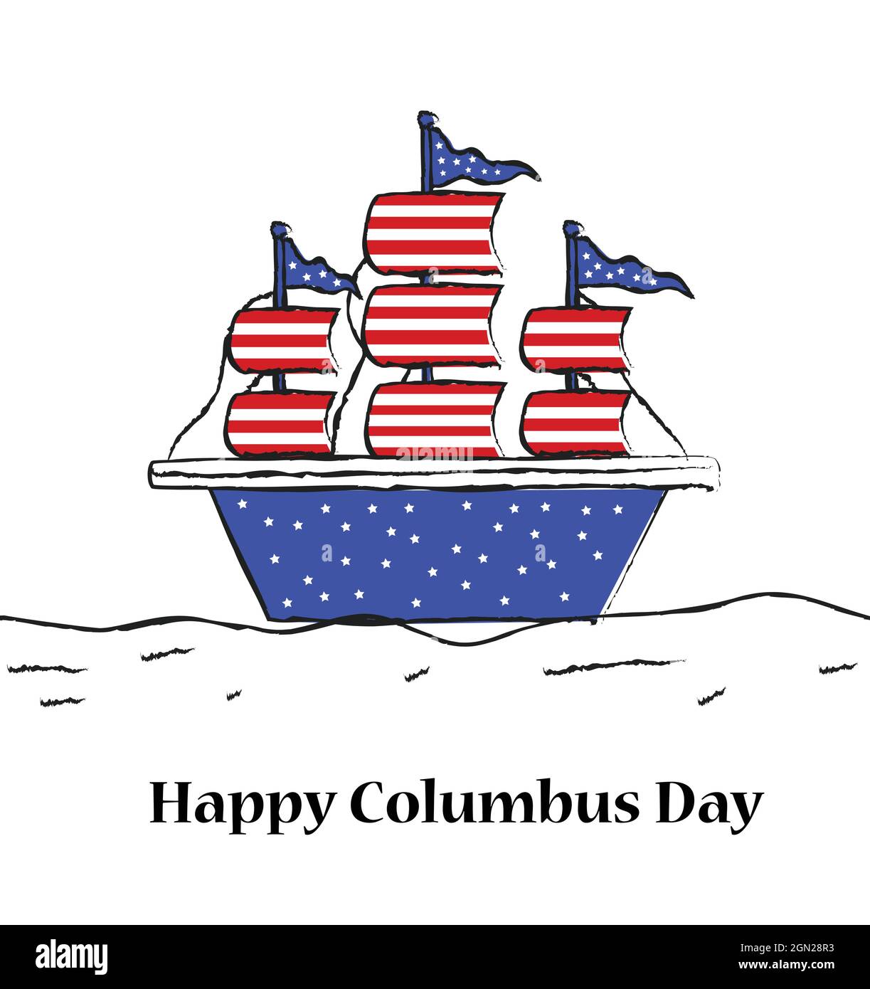 Christopher columbus day design Cut Out Stock Images & Pictures - Alamy
