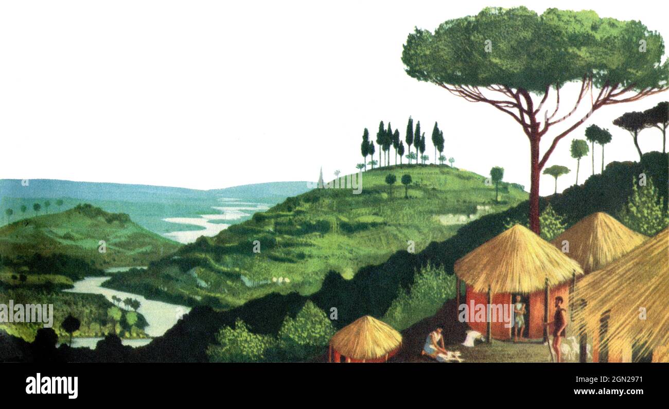 Ancient Rome, primitive village on the Roman hills Stock Photo - Alamy