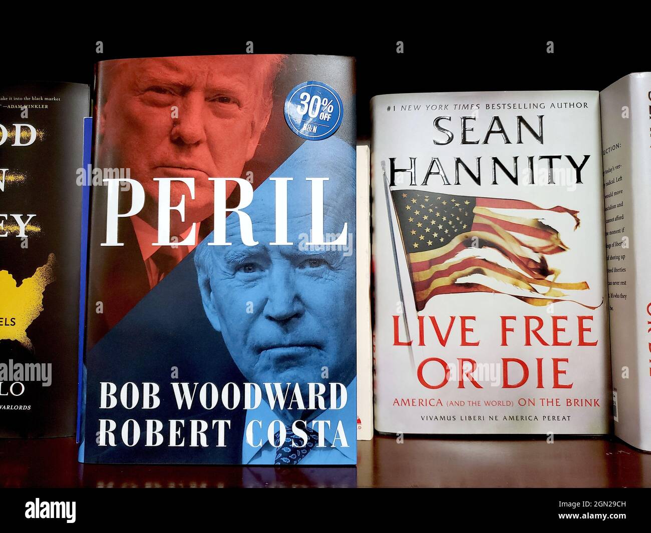 Peril book by authors Bob Woodward and Robert Costa on display at ...