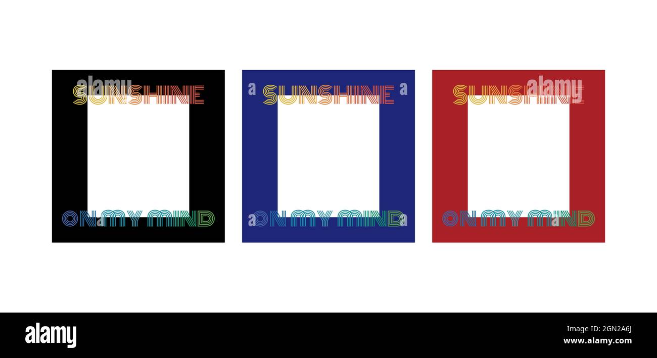 Modern typography frame illustration set Stock Photo - Alamy