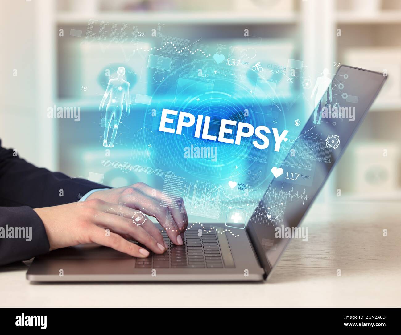 Doctor working a health check Stock Photo - Alamy