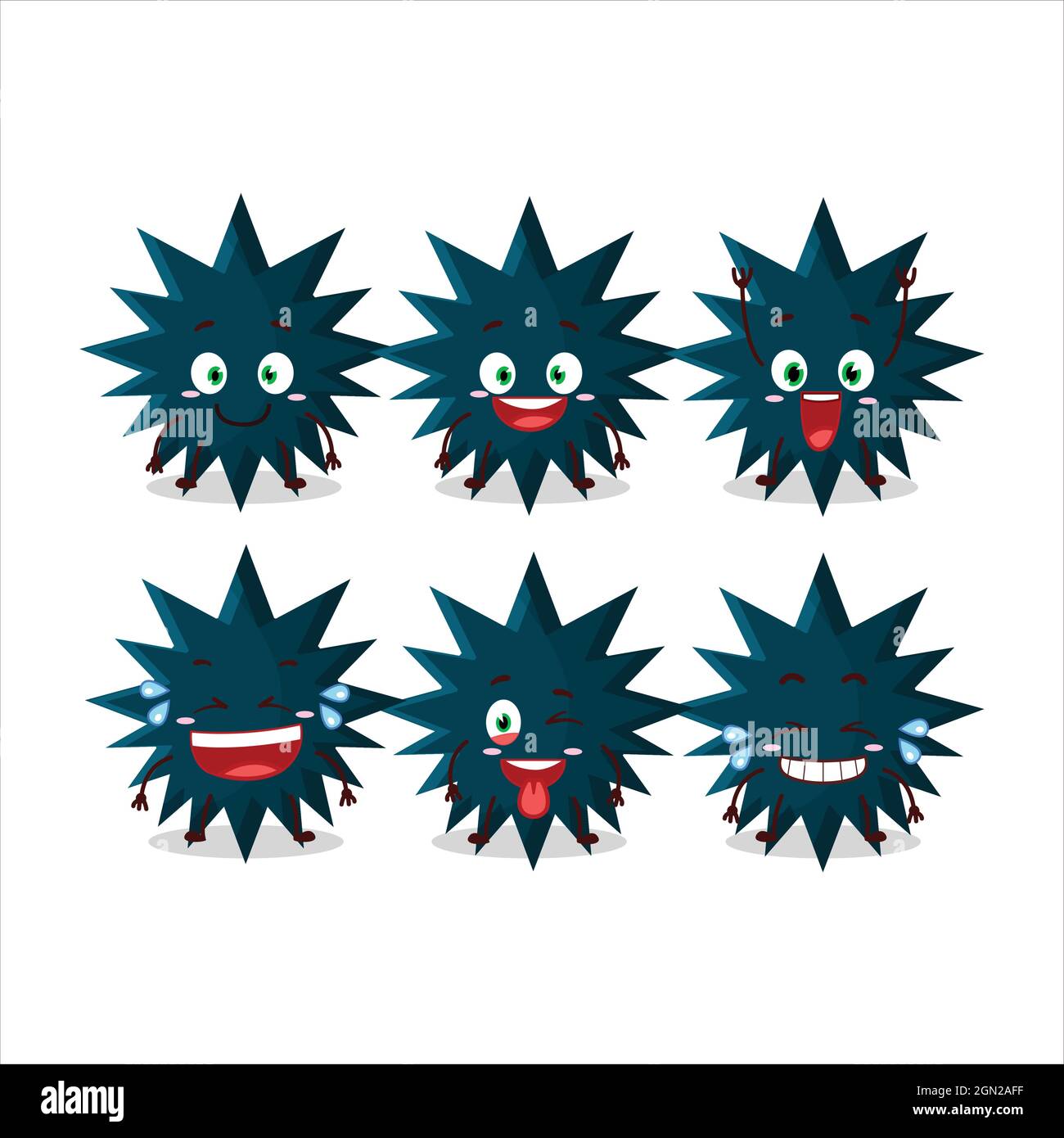 Cartoon character of biohazard virus with smile expression. Vector ...