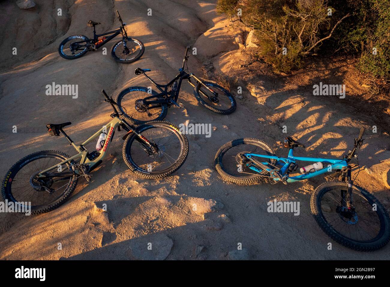 San Juan Capistrano, California, USA. 8th Oct, 2019. Mountain bikes on ...