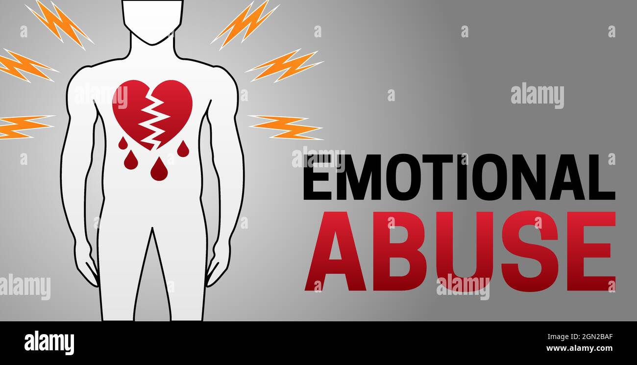 Emotional Abuse Background Illustration with Man Stock Vector Image ...