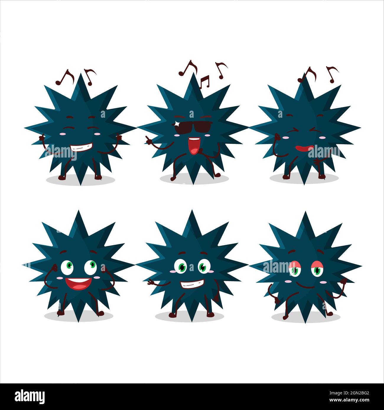 An image of biohazard virus dancer cartoon character enjoying the music ...