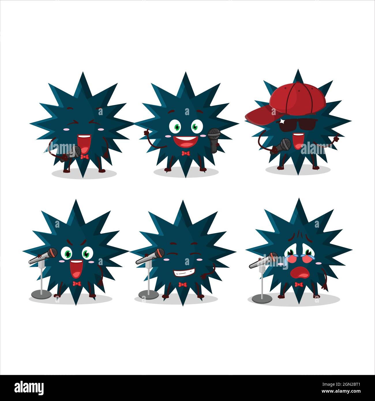 A Cute Cartoon design concept of biohazard virus singing a famous song ...