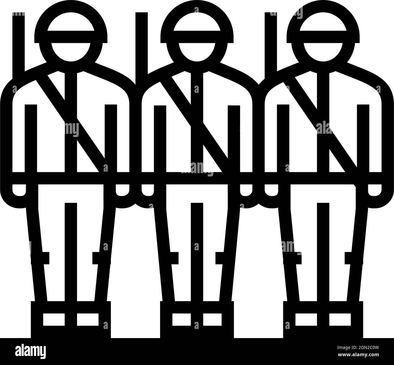 army soldiers line icon vector illustration Stock Vector Image & Art ...