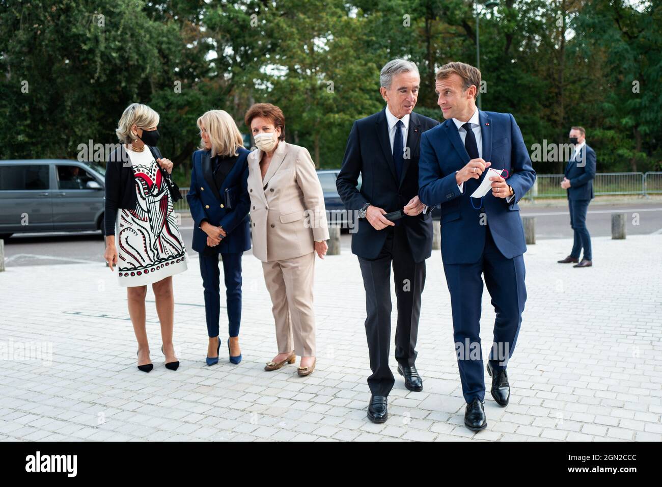 Paris, France on September 21, 2021. Helene Arnault, Brigitte Macron ...