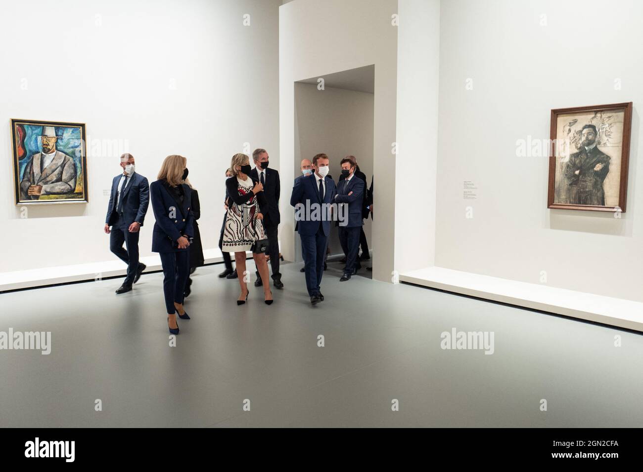 Paris, France on September 21, 2021. Brigitte Macron, Helene Arnault ...