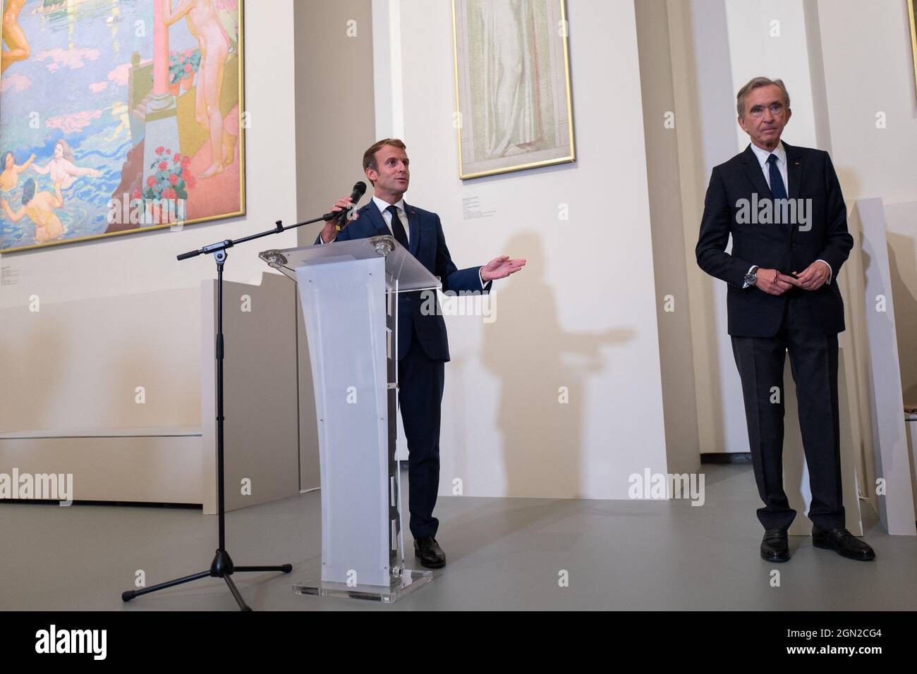 Paris, France on September 21, 2021. President Emmanuel Macron et ...