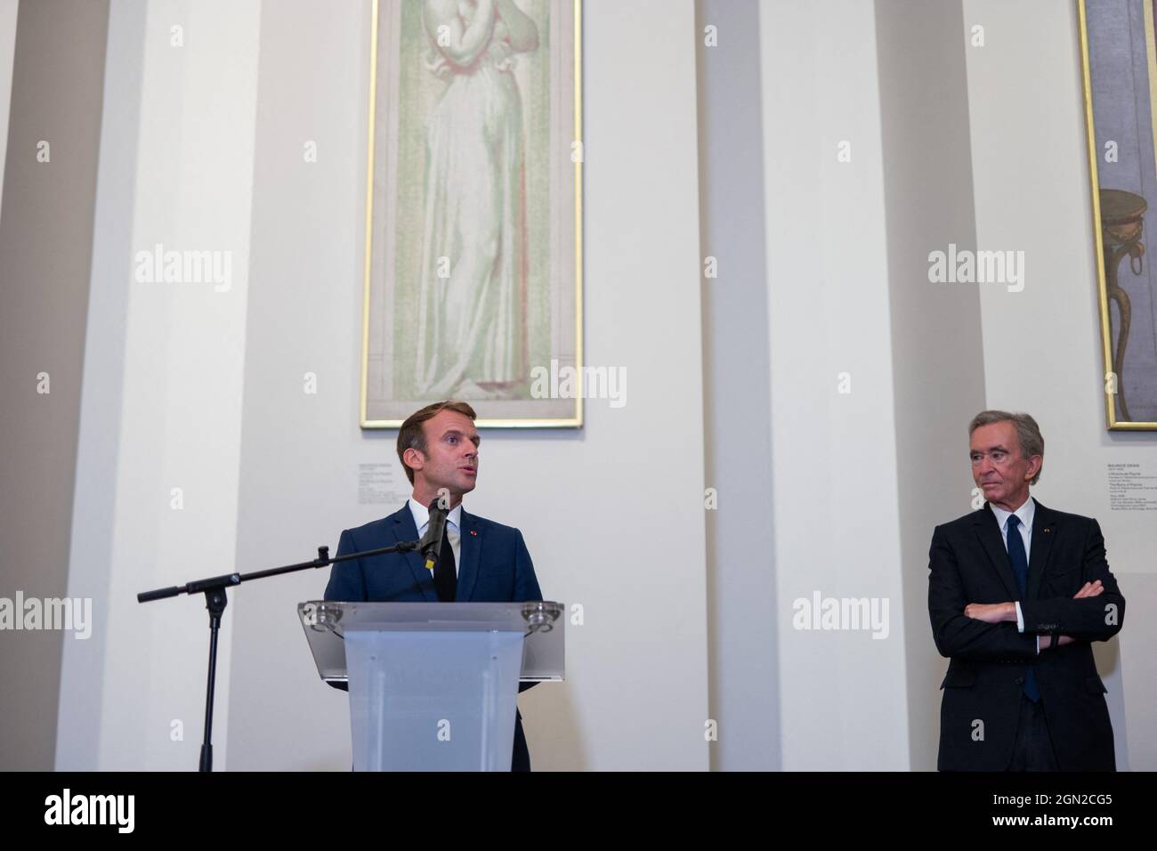 Paris, France on September 21, 2021. President Emmanuel Macron et ...