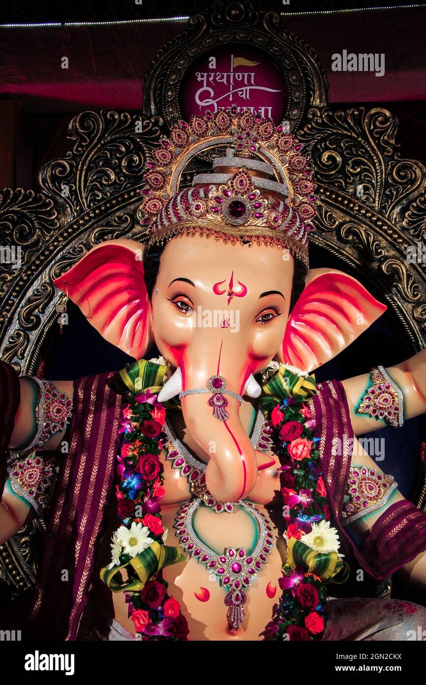 Vertical shot of lord Ganesha elephant god Stock Photo - Alamy