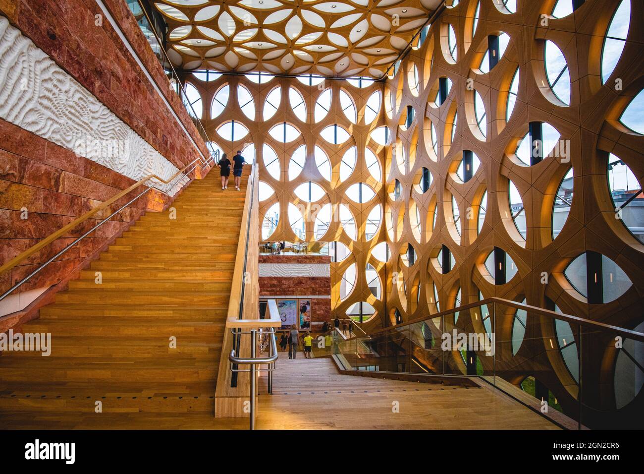 LEIDEN, NETHERLANDS - Aug 13, 2021: The contemporary unique interior of ...