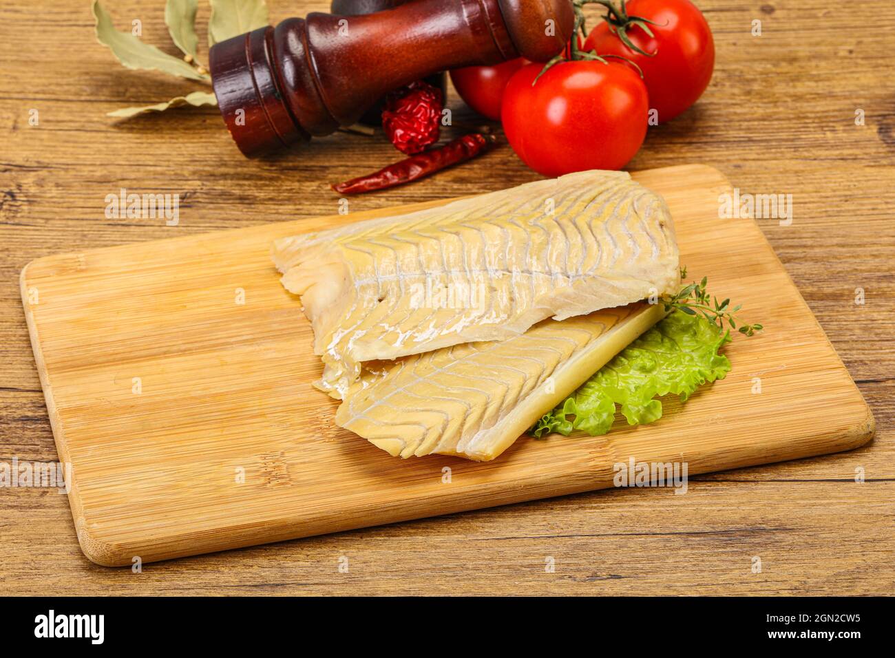 Raw cod fish fillet for cooking Stock Photo - Alamy