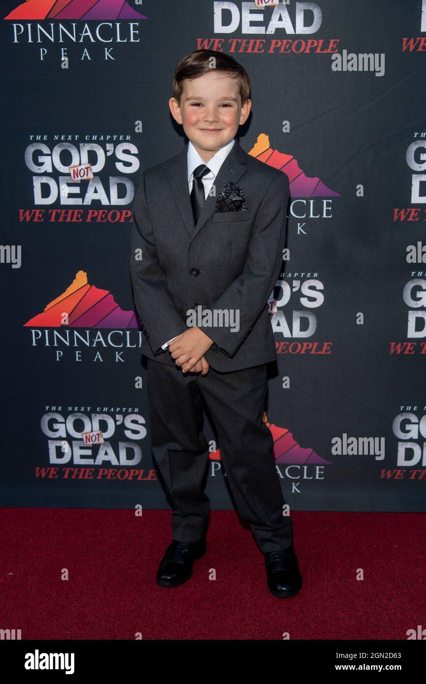 Universal City, California, USA. 21st Sep, 2021. Grayson Palumbo attends Film premiere: "God’s ...