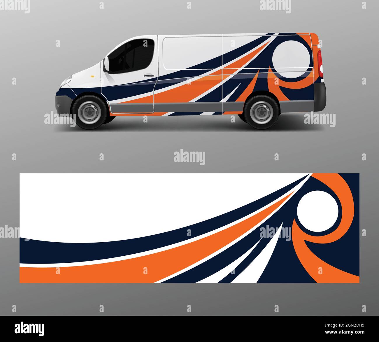 van decal wrap design vector for Company branding . Graphic wrap decal ...