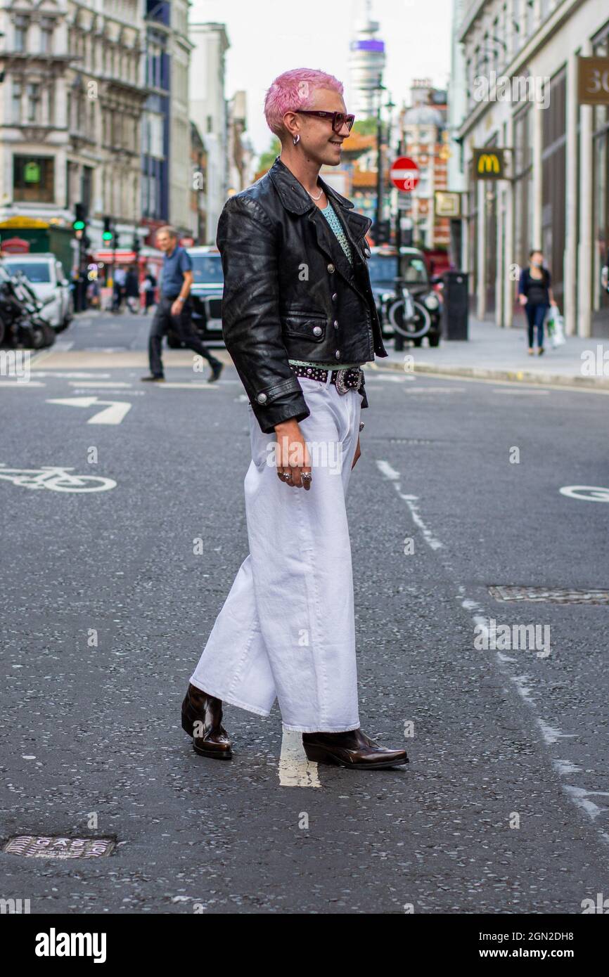 London, UK. 21st Sep, 2021. Model Josef Michael attends Richard Quinn ...