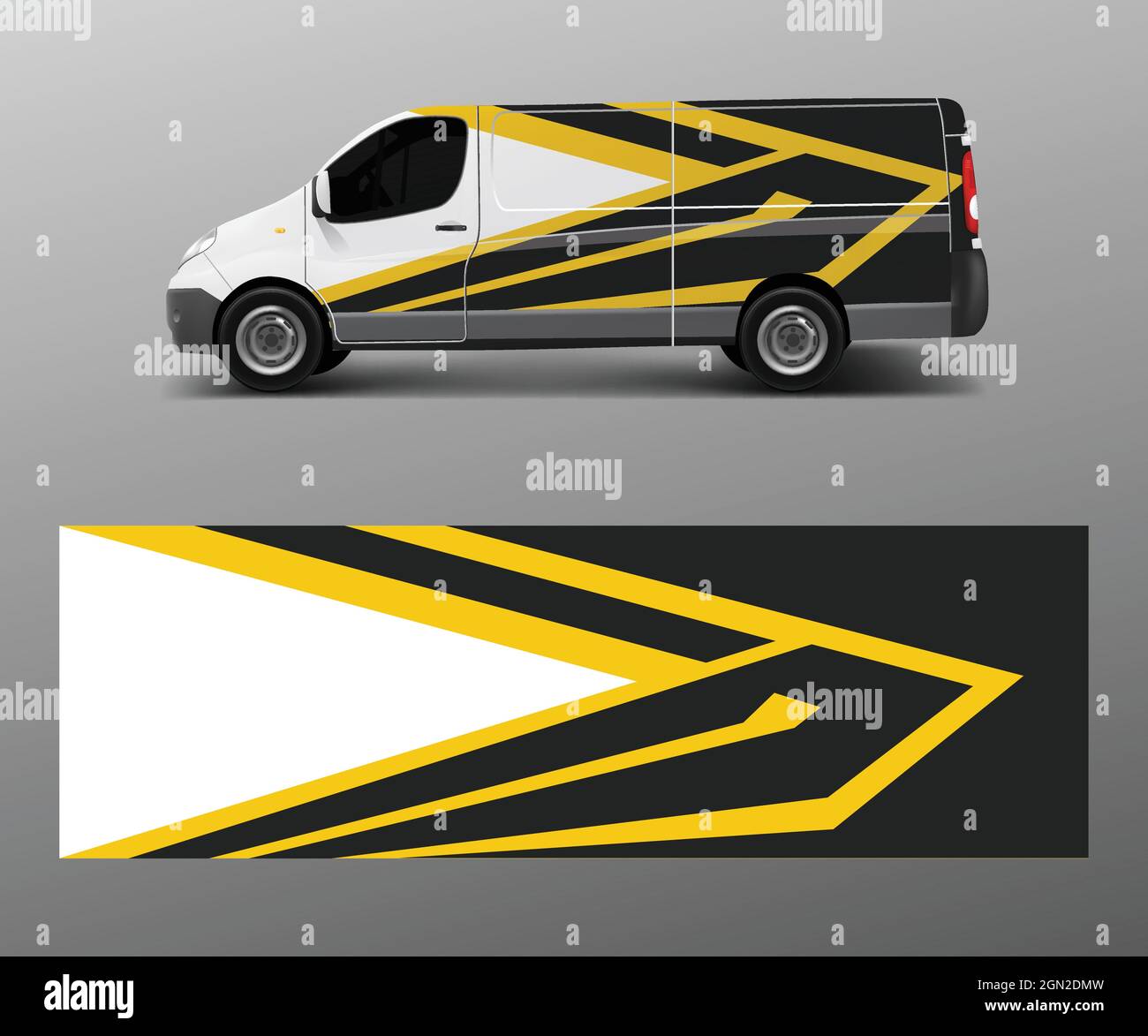 modern simple design for van graphics vinyl wrap template vector Stock ...