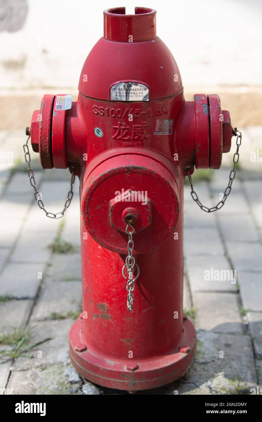 Red Chinese Fire Hydrant High Resolution Stock Photography and Images ...