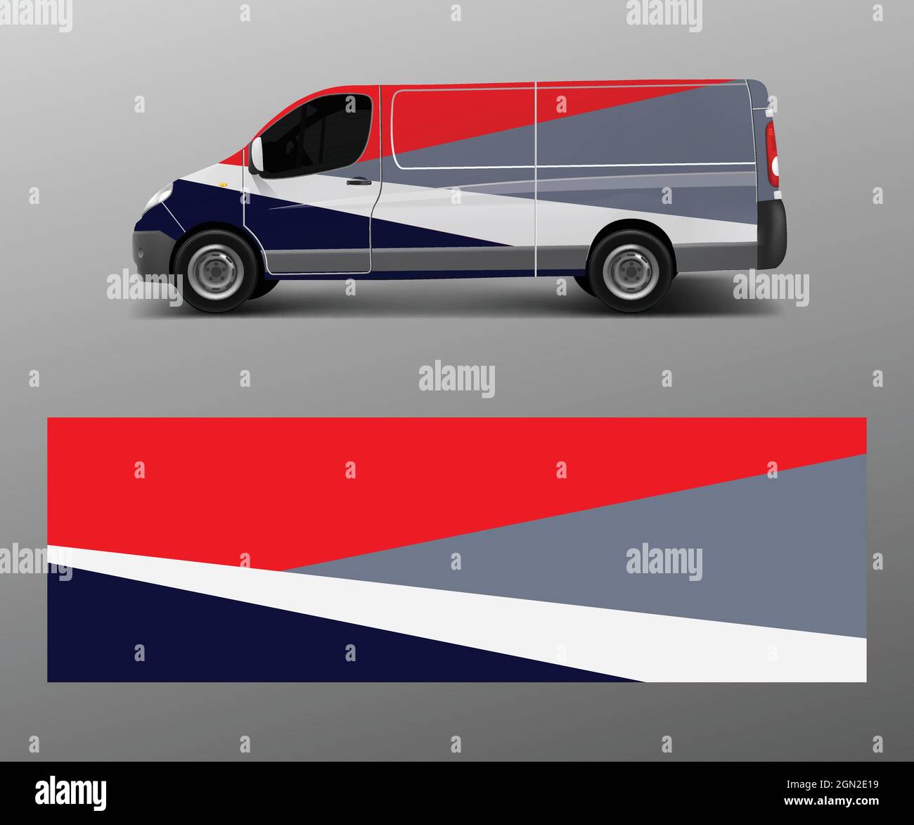modern simple design for van graphics vinyl wrap template vector Stock ...