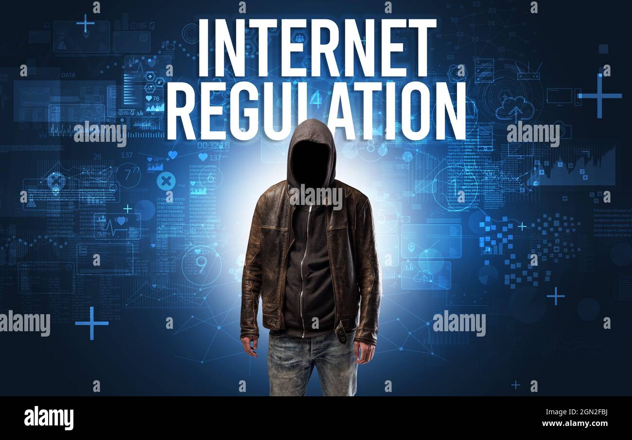 Faceless man with online security concept Stock Photo - Alamy