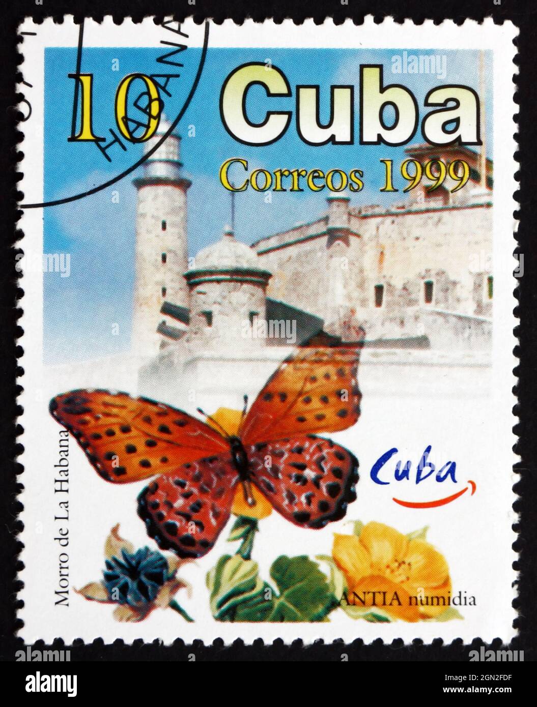 CUBA - CIRCA 1999: a stamp printed in the Cuba shows Antia Numidia ...