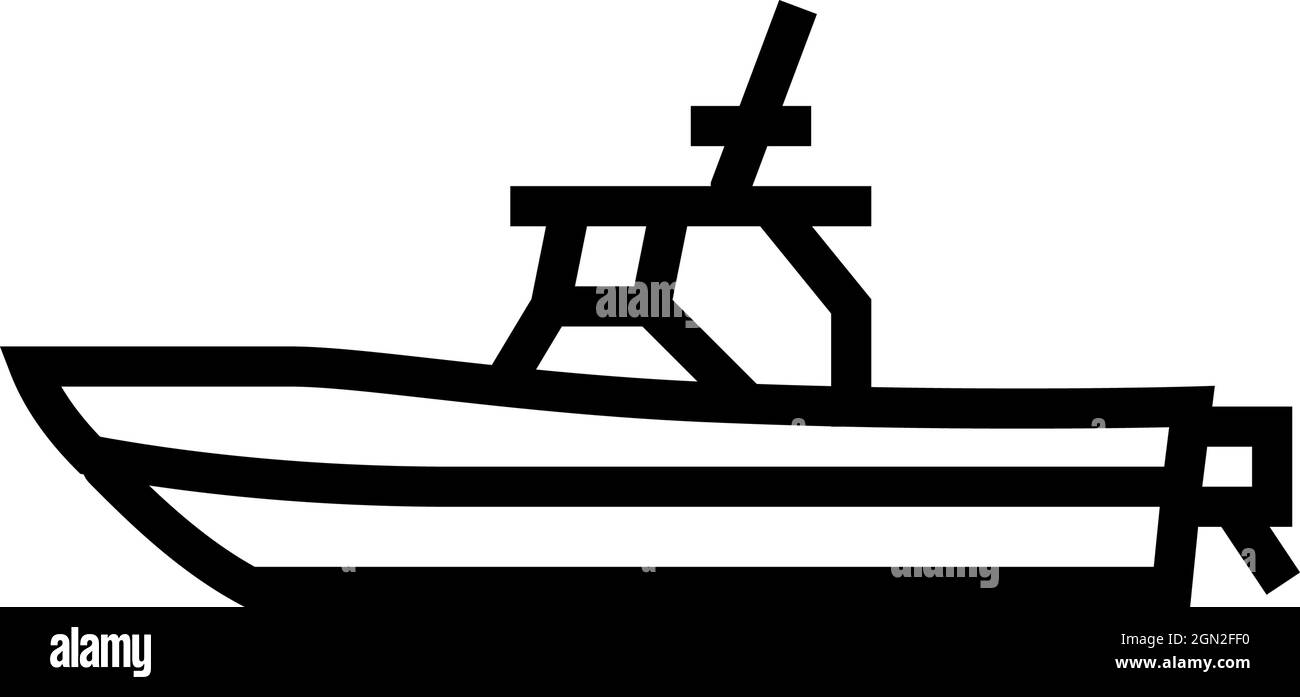 center console boat line icon vector illustration Stock Vector Image ...