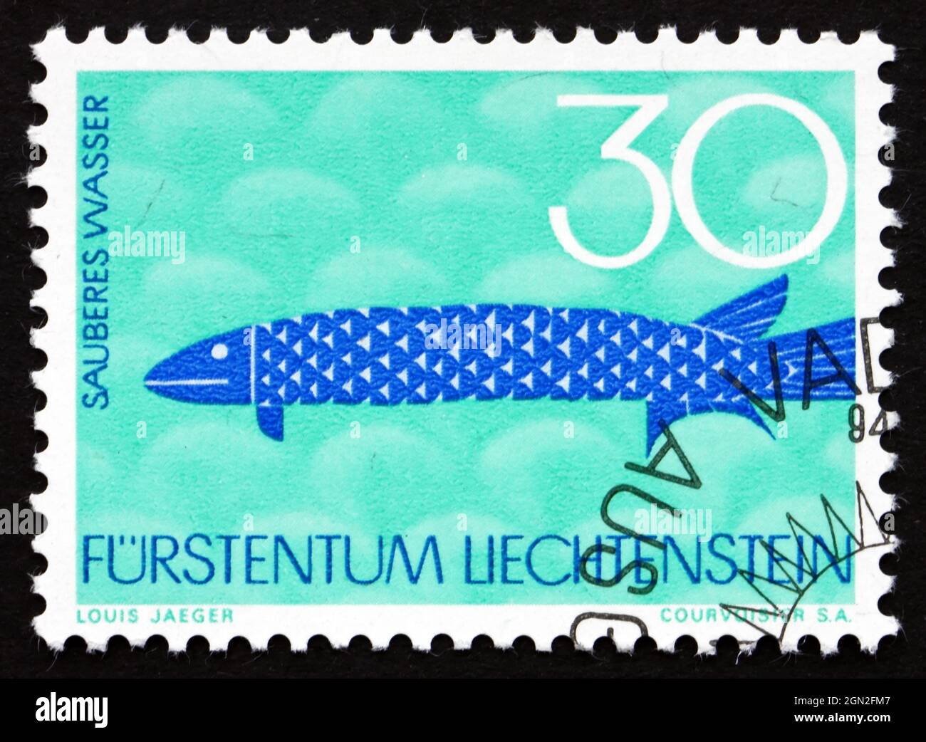 LIECHTENSTEIN - CIRCA 1966: a stamp printed in the Liechtenstein shows ...