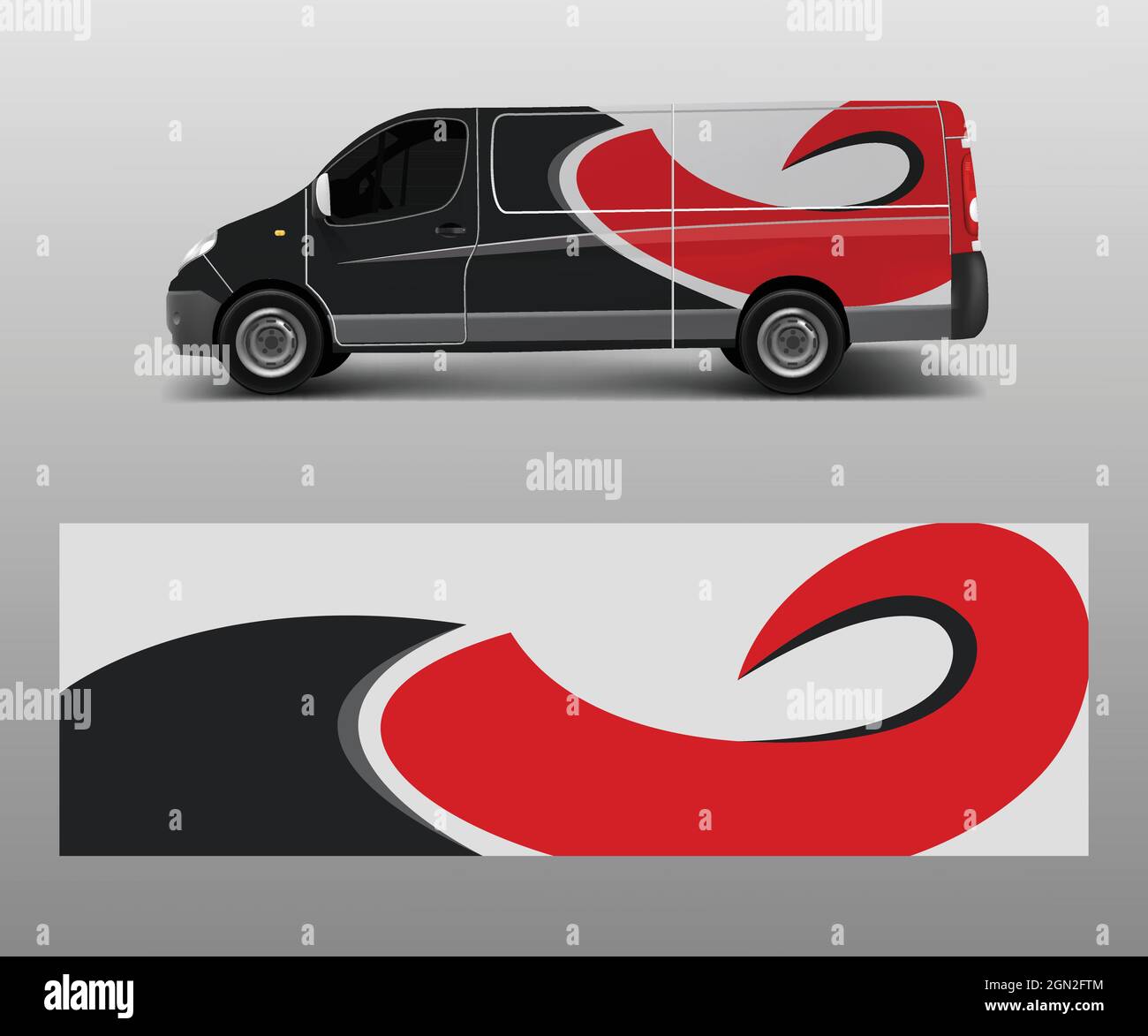 modern simple design for van graphics vinyl wrap template vector Stock ...