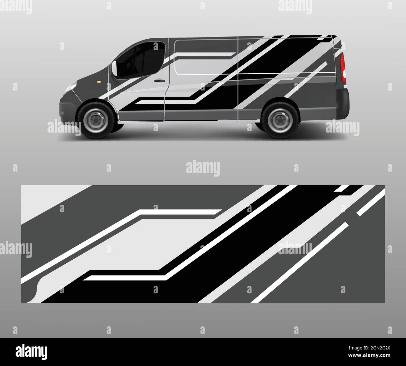 cargo van wrap vector, Graphic abstract stripe designs for wrap ...
