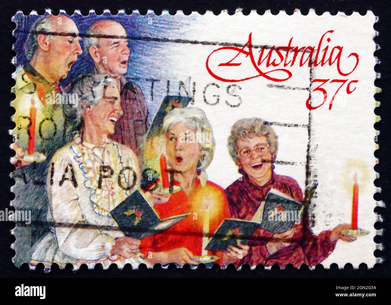 AUSTRALIA - CIRCA 1987: a stamp printed in the Australia shows Three ...
