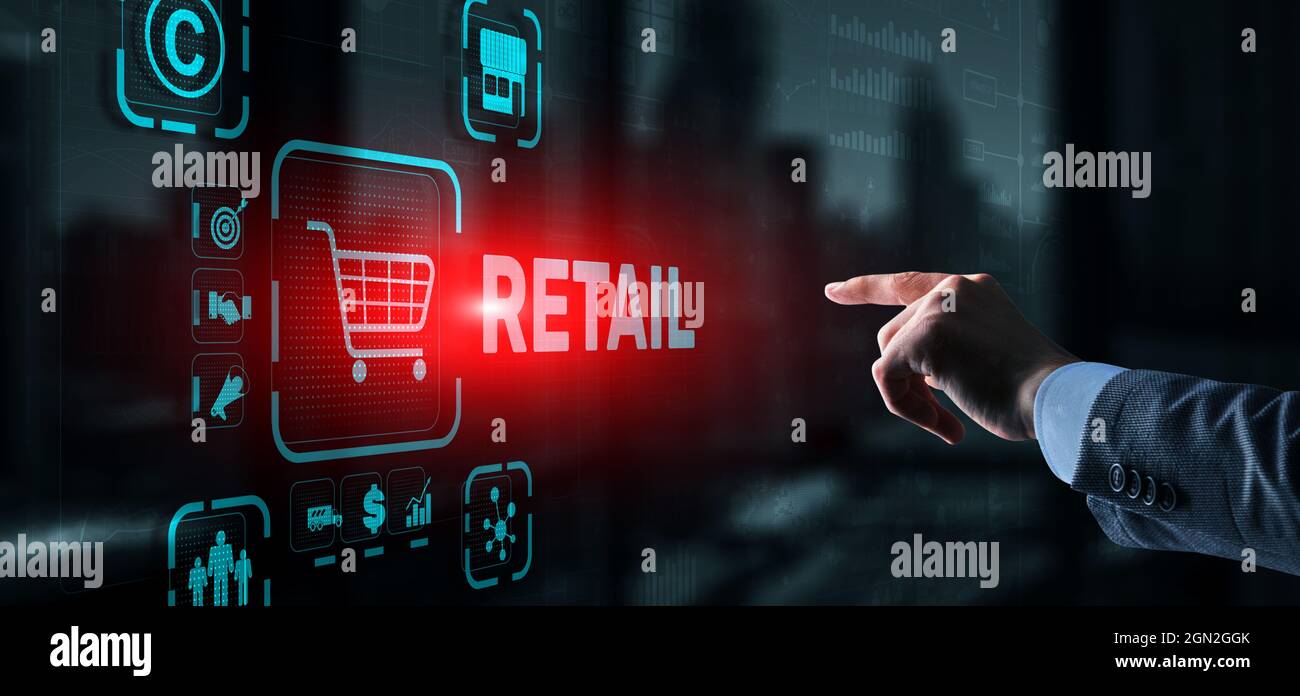 Retail Shop concept marketing channels E-commerce Shopping automation ...