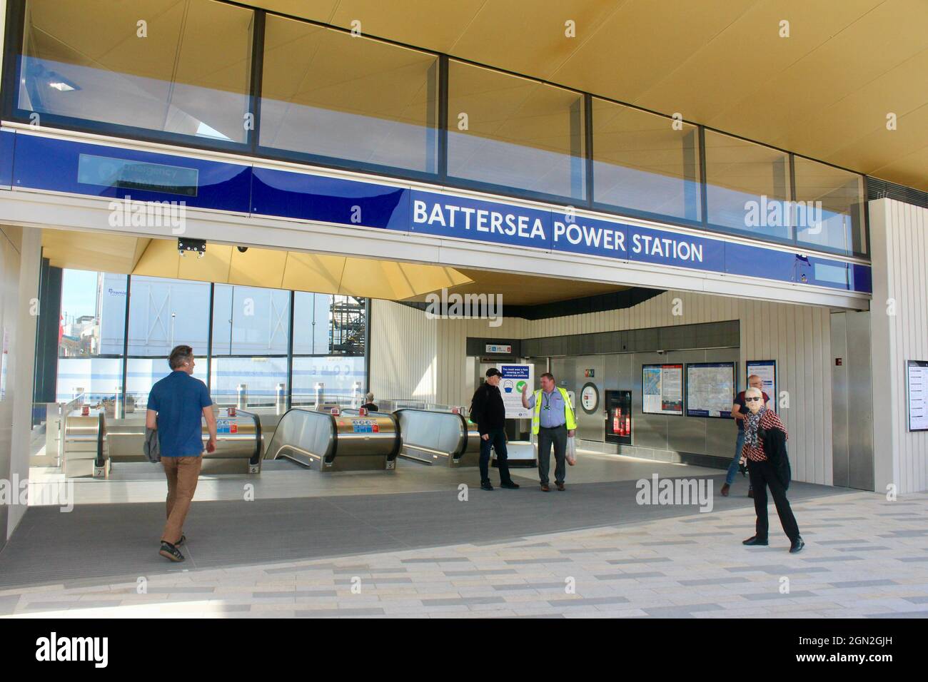 battersea power station tube station london england UK northern line ...