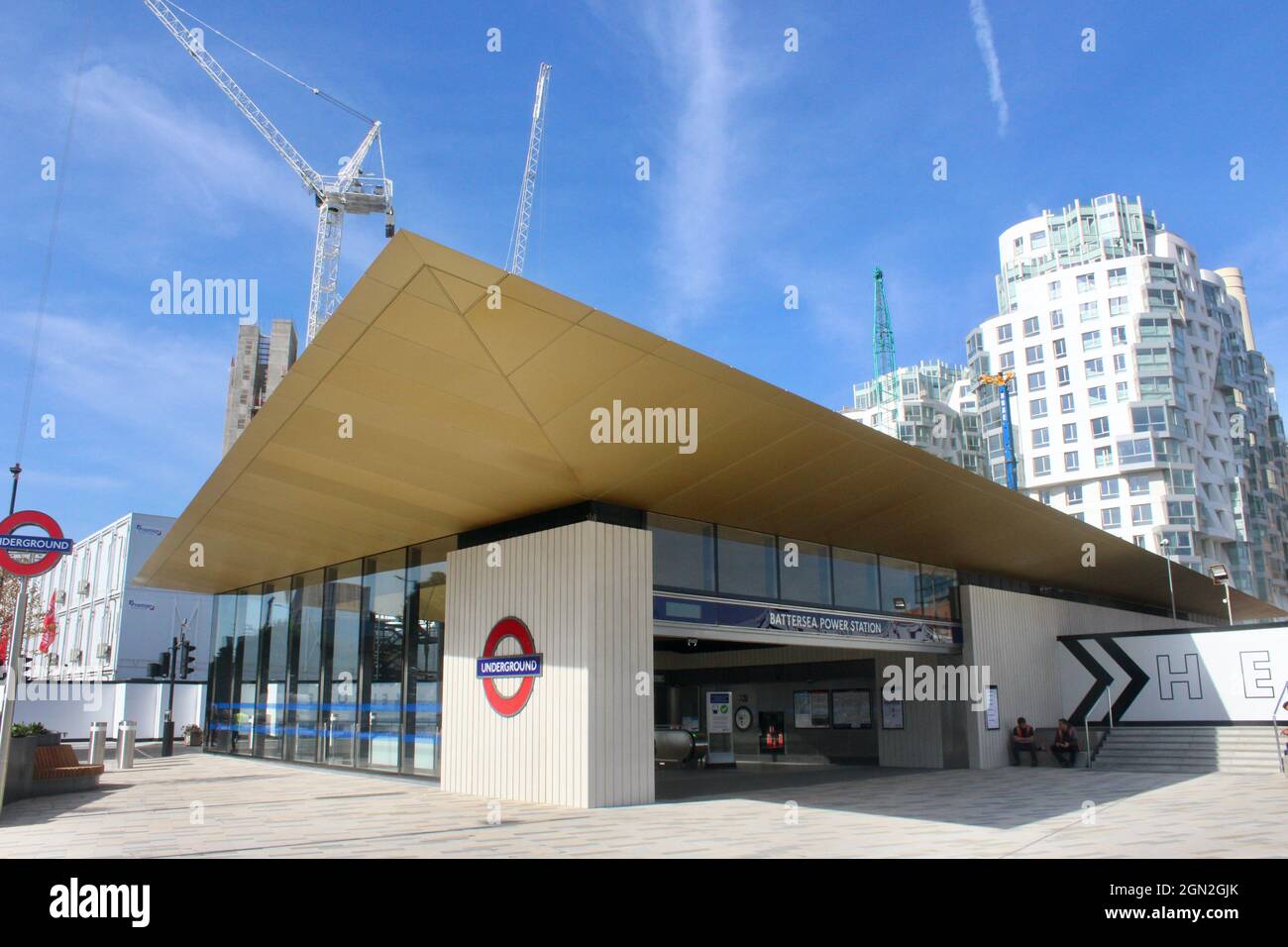 battersea power station tube station london england UK northern line ...
