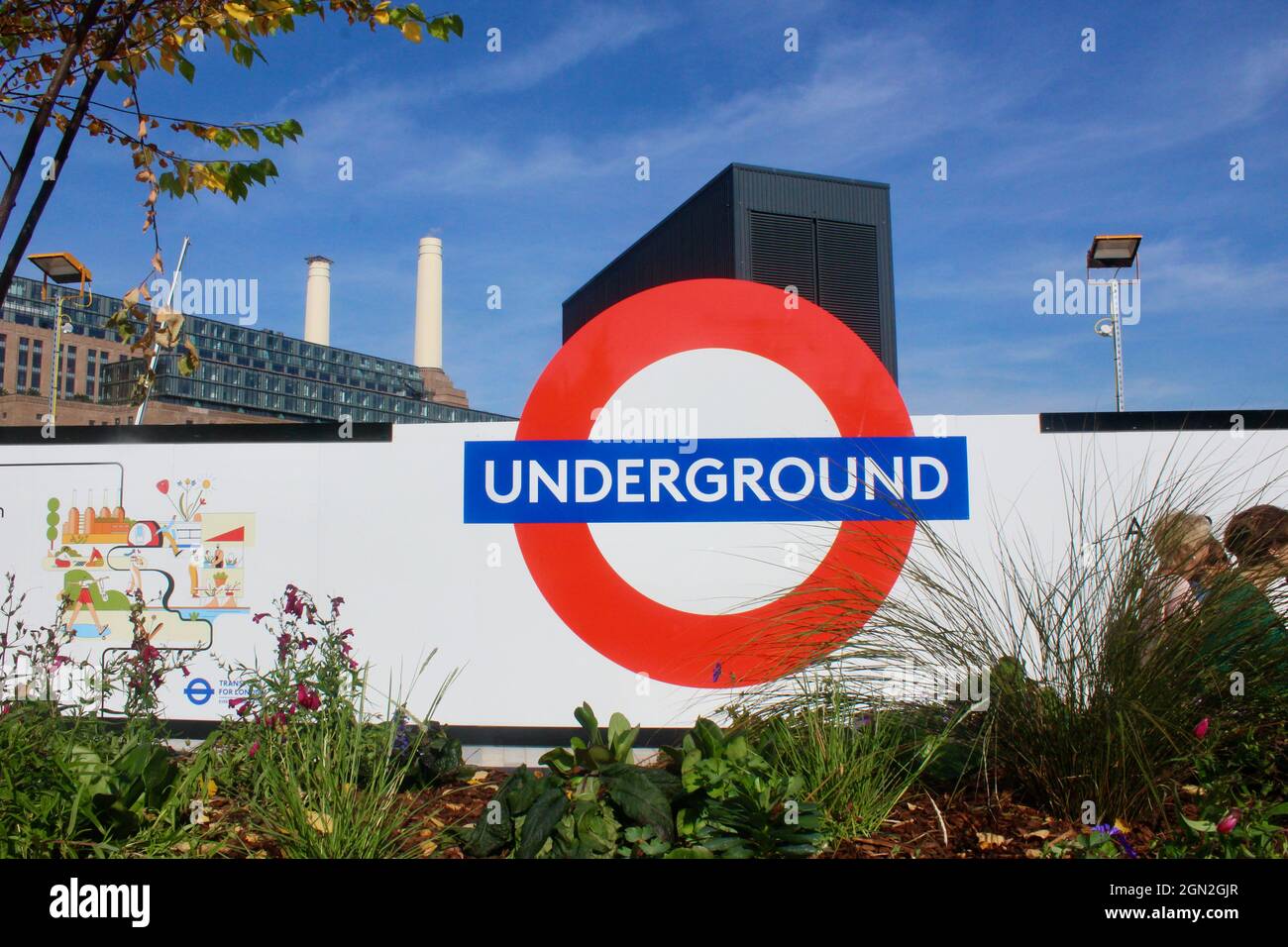 battersea power station tube station london england UK northern line ...