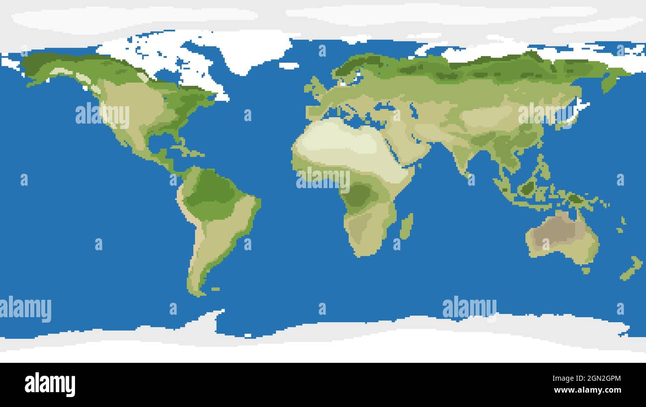 Top view of world map background illustration Stock Vector Image & Art ...