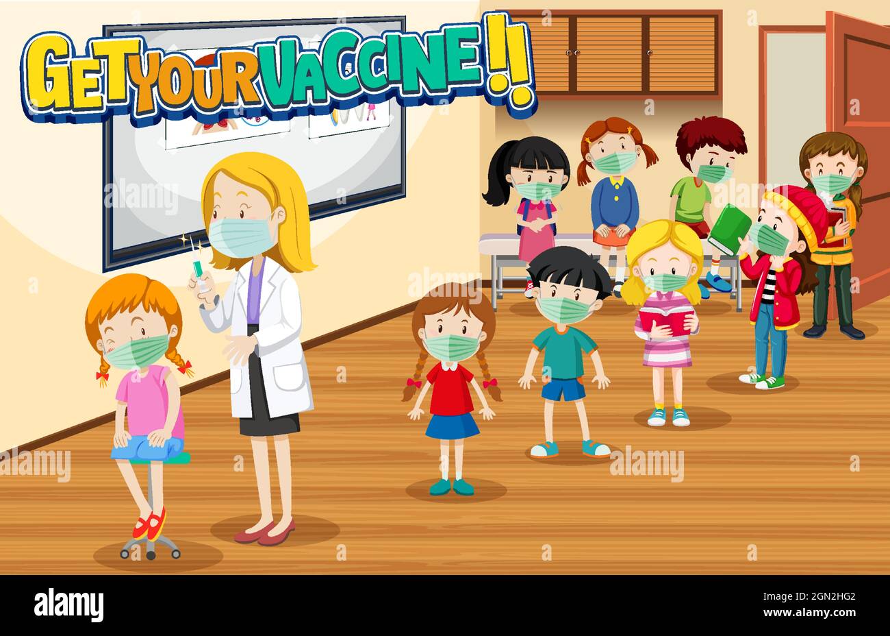 Children Queuing Clipart