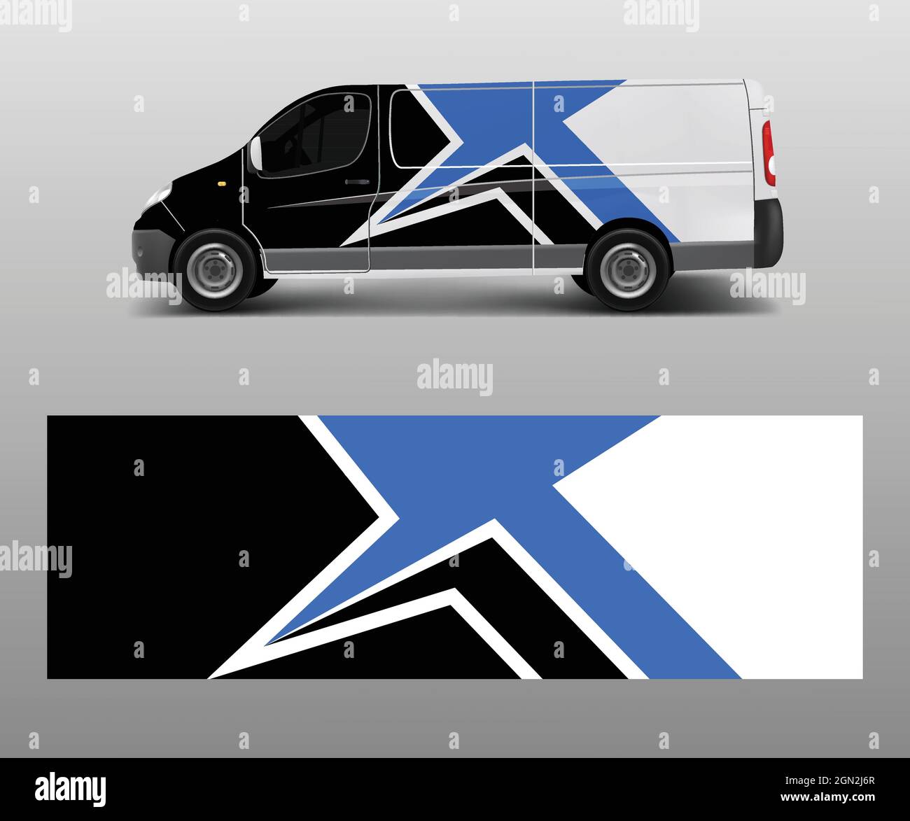 modern simple design for van graphics vinyl wrap template vector Stock ...