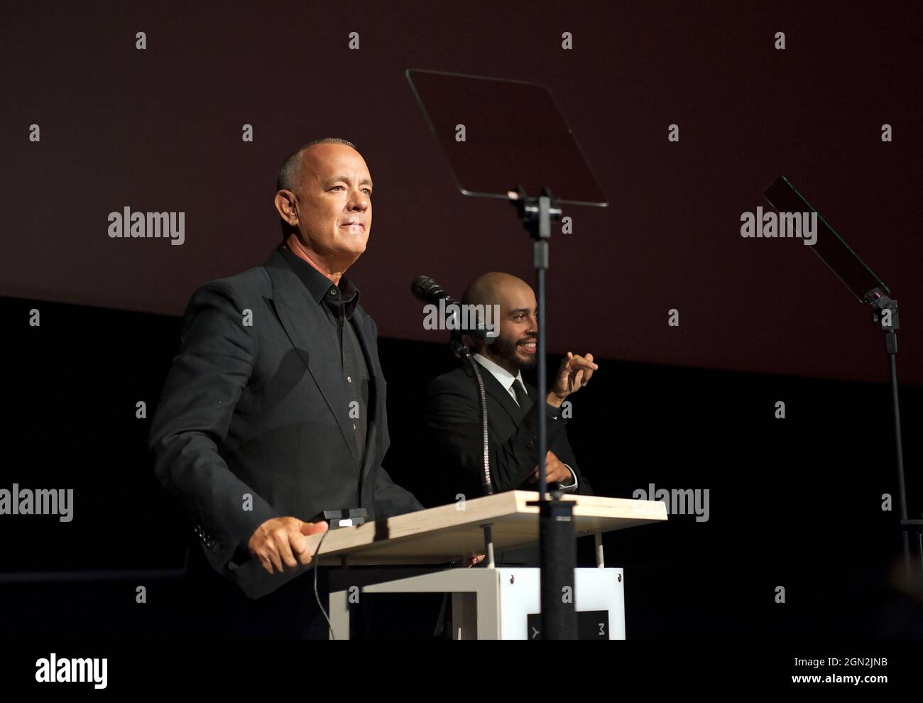 Tom Hanks speaking at the Academy Museum of Motion Pictures, Los ...
