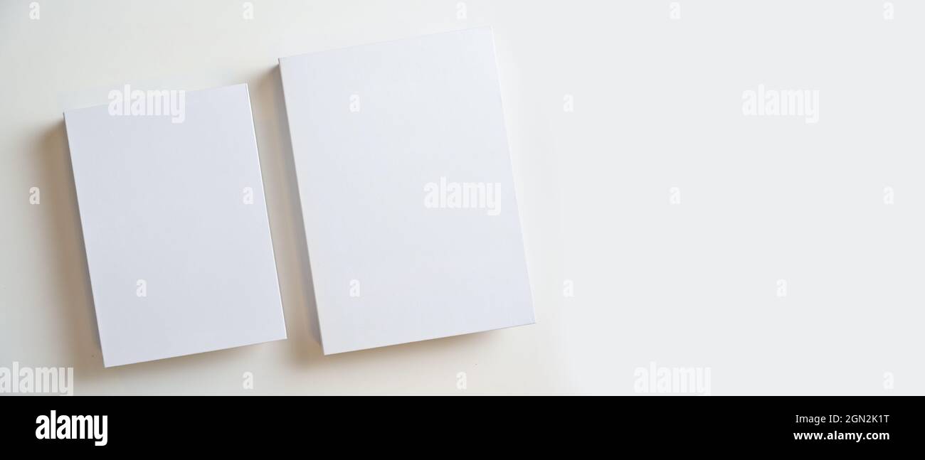 Two of blank books cover with empty space for display your text or ...