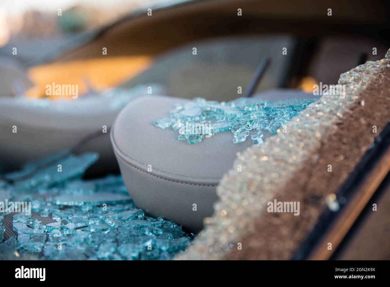 auto glass accident insurance claim Stock Photo - Alamy