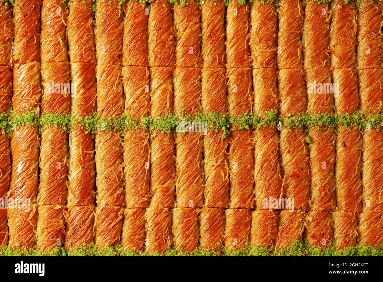 Top view food pattern texture of Turkish baklava Stock Photo - Alamy