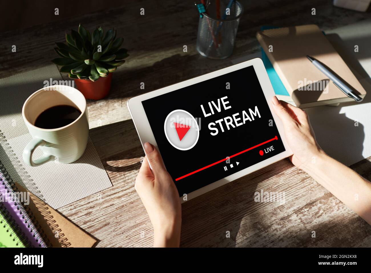 Live stream transmit or receive video and audio coverage over the ...