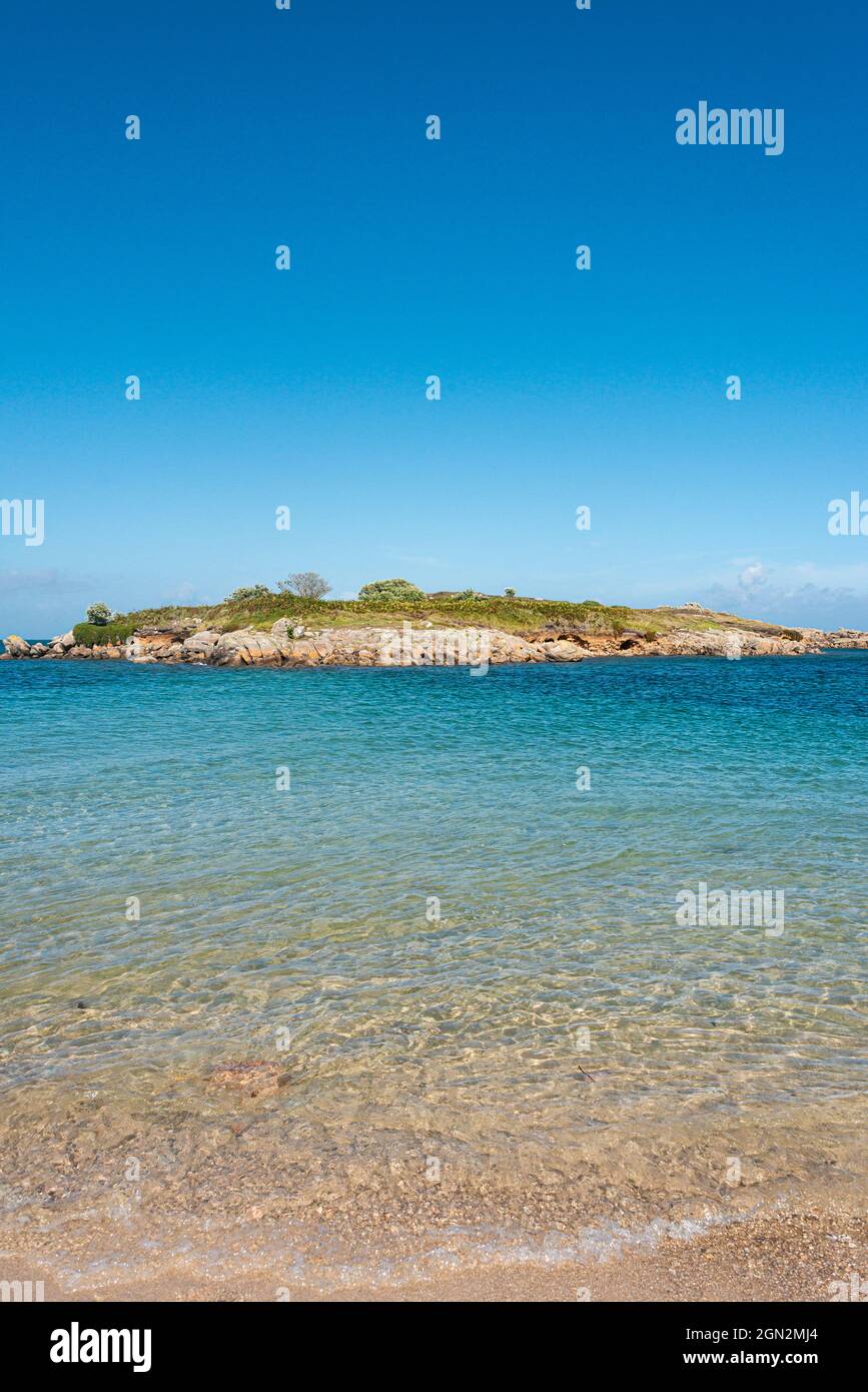 Toll's Island at high tide cut off from the mainland of St Mary's ...