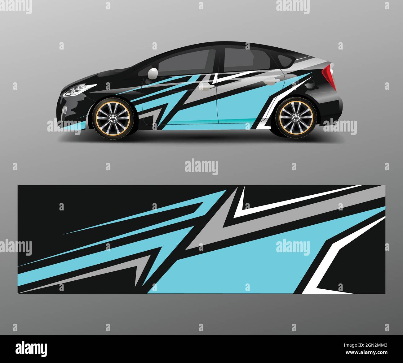Company branding Car decal wrap design vector. Graphic abstract shapes ...