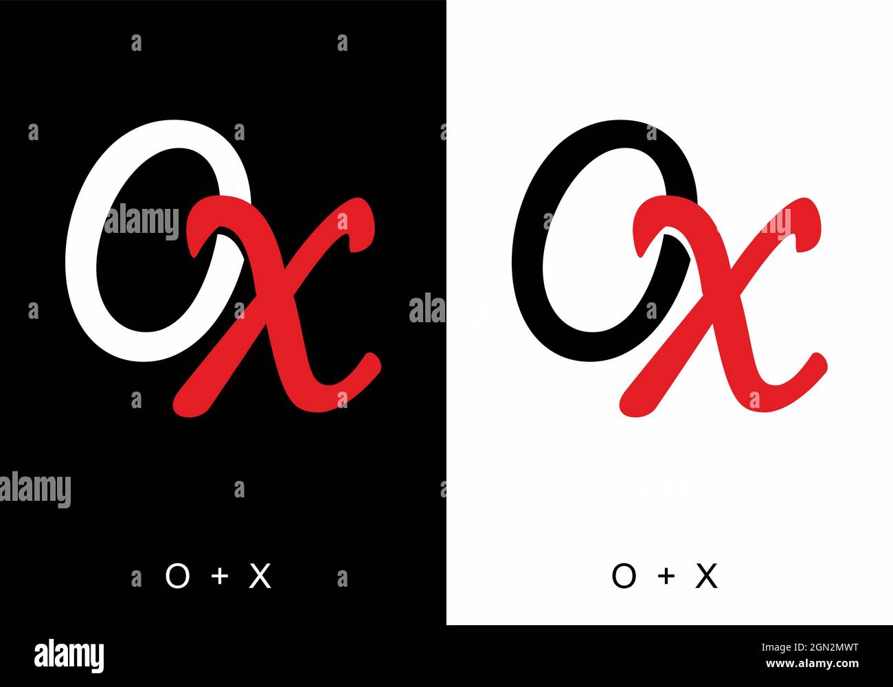 initial letter text of OX design Stock Vector Image & Art - Alamy