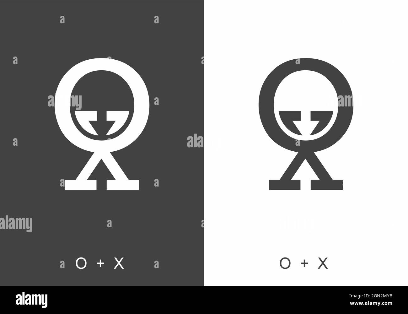 initial letter text of OX design Stock Vector Image & Art - Alamy