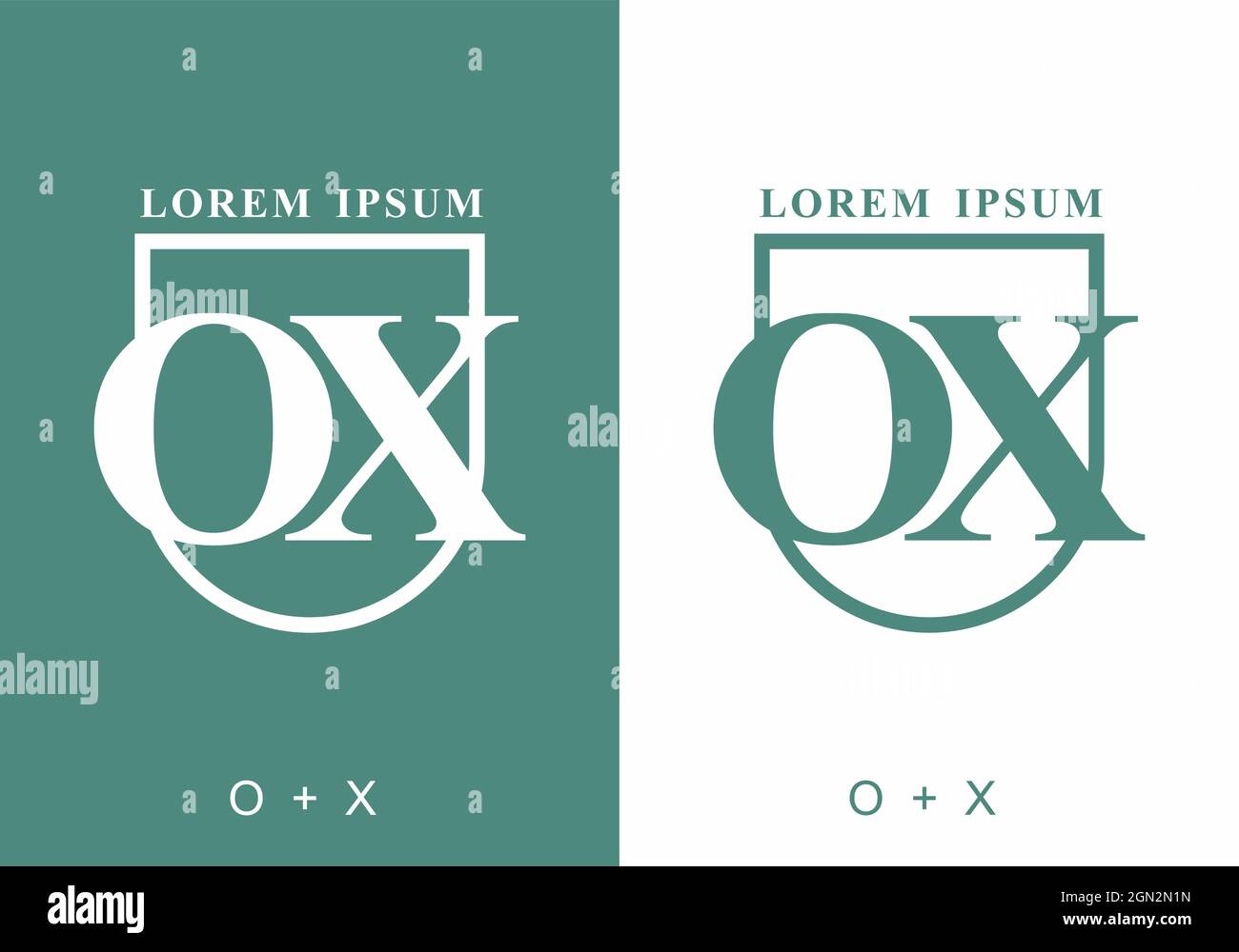 initial letter text of OX design Stock Vector Image & Art - Alamy