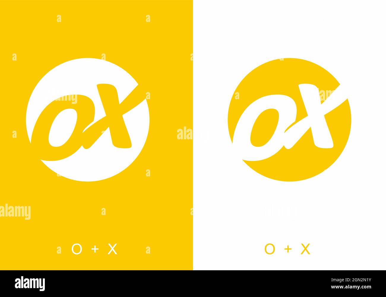 initial letter text of OX design Stock Vector Image & Art - Alamy