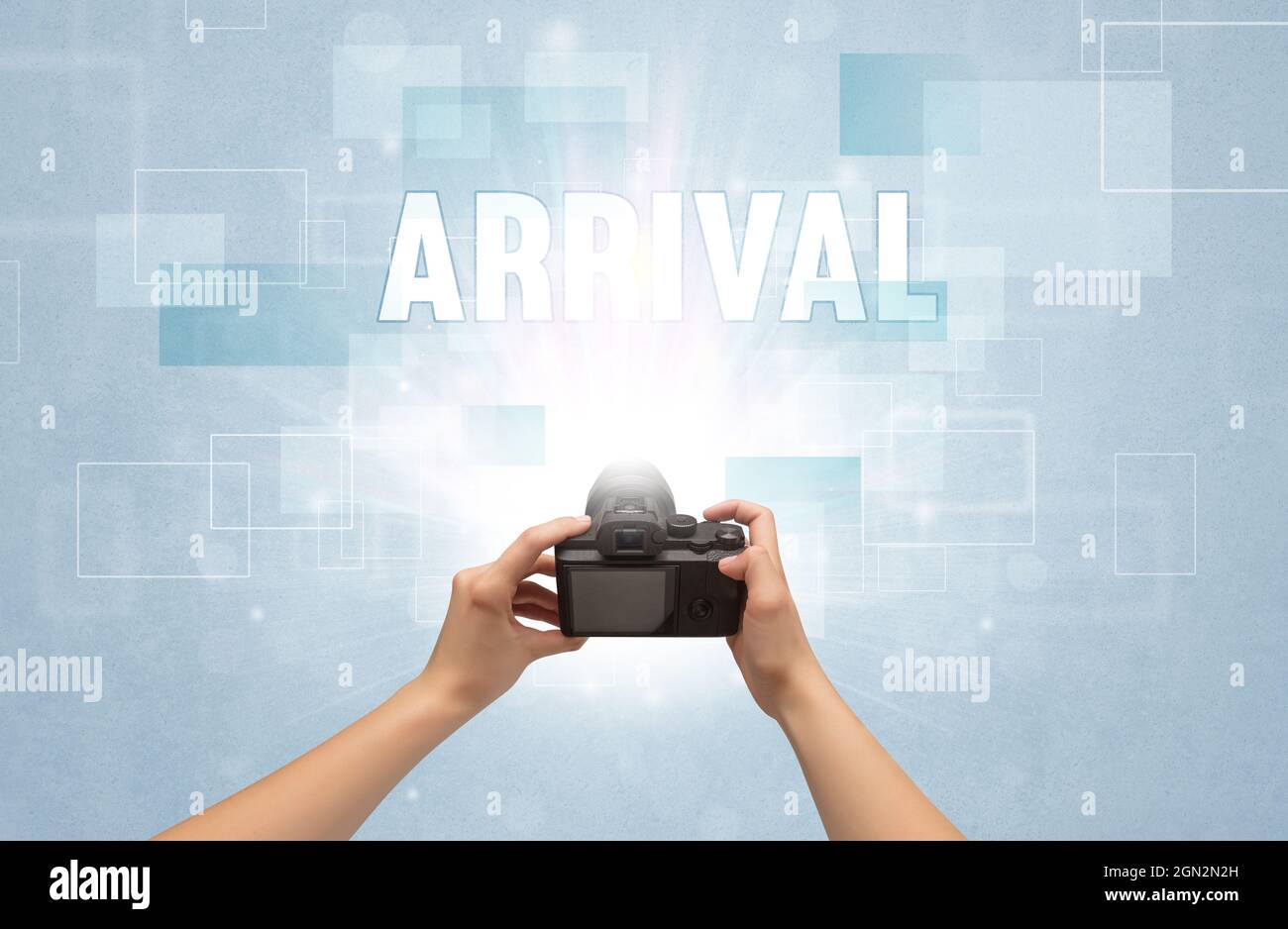 hand holding digital camera, traveling concept Stock Photo - Alamy